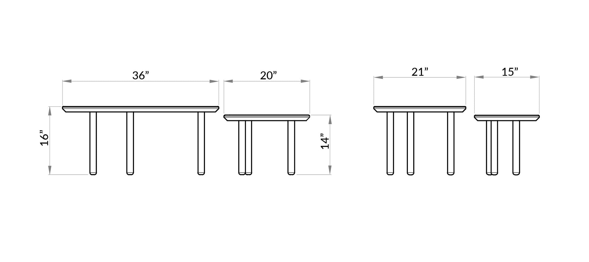 OVOID NESTING COFFEE TABLE - JOSMO